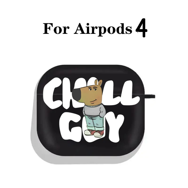 Cute Funny Cartoon Dog Chill Guy Case for Airpod Pro2 1 2 3 4 Pro Meme ...
