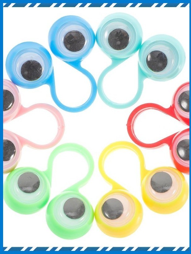 Eye Ring Toys Eyeball Finger Kids Eyes Child Puppets Googly Wiggle Hand ...