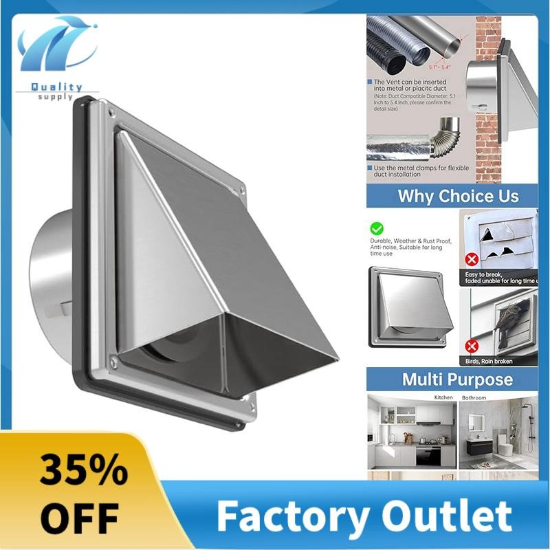 Superb Dryer Vent Cover Outdoor Wall with Cushioned Non Return Flap ...