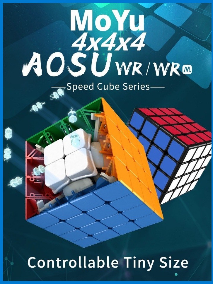 Moyu Aosu WR M 4x4x4 MAGNETIC Magic Cube 4x4 Speed Magic Cube Puzzle Competition Magic Cubes 6FL ...