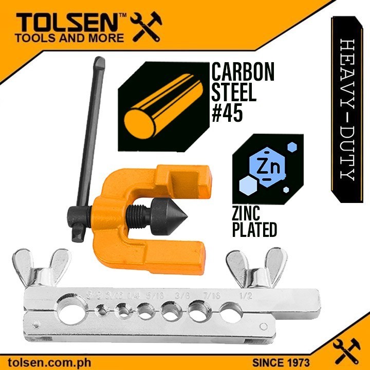 Tolsen Flaring Tool Kit (5/8″, 3/16″, 1/4″, 5/16″, 3/8″, 7/16″, 1/2 ...