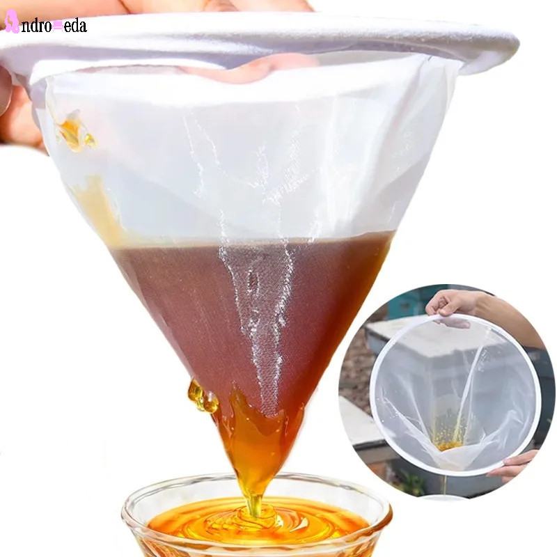 Portable Honey Flow Mesh Nylon Sieve Funnel-Shaped Strainer Net Filter ...