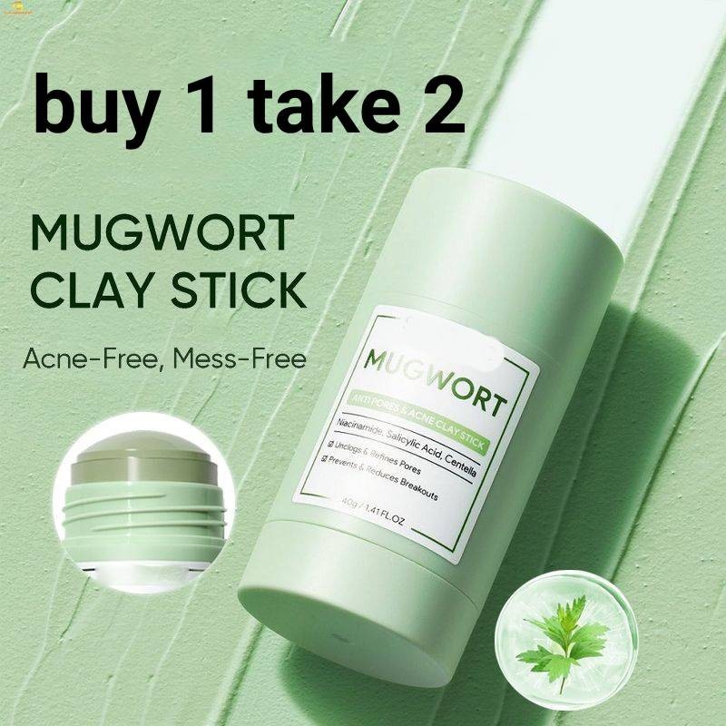 (Buy 1 take 2) West Month Mugwort Acne Clay Mask Stick Anti Pores Acne ...