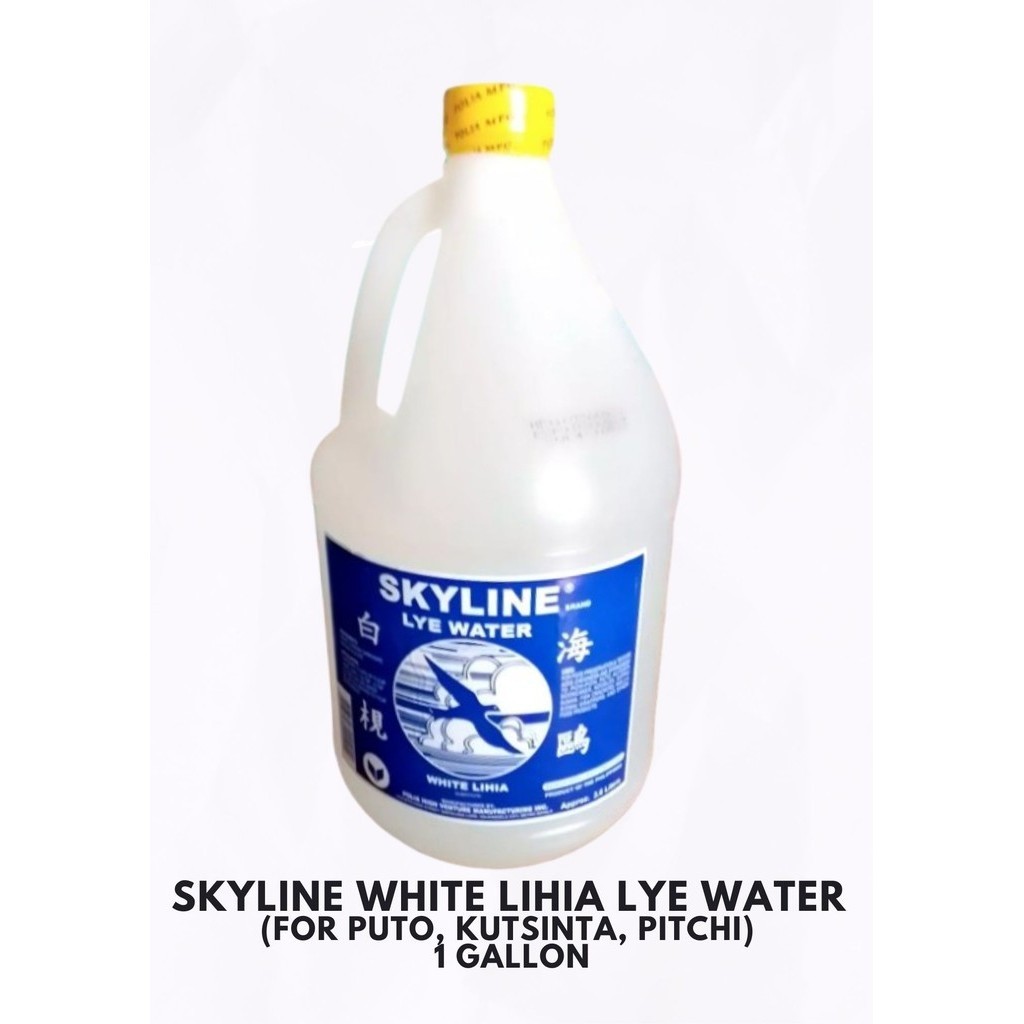 Skyline White Lihia Lye Water (For Puto, Kutsinta, Pitchi) 1 Gallon ...