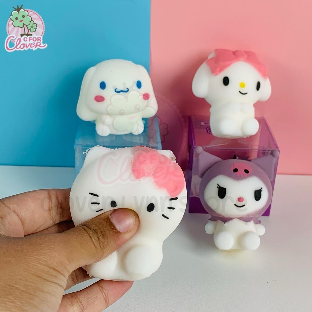Chubby CUTE CHARACTER SQUEEZE TOY IN MIKA BOX my melody kuromi sanlio ...