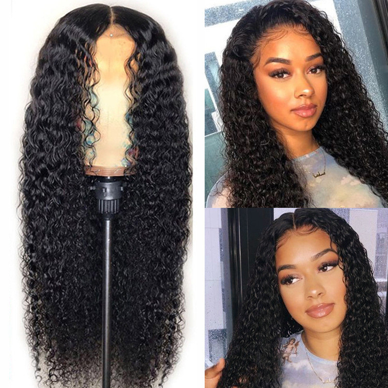 European and American wigs, African women with small curly hair ...
