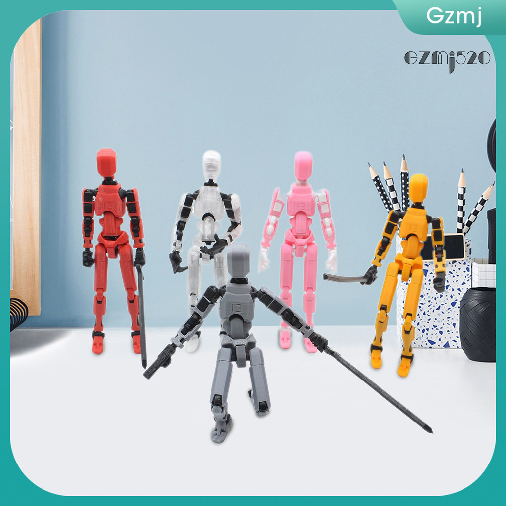 Gzmxp Plastic Joint Man Doll Lucky Robot 3D Printed Multi-Jointed ...