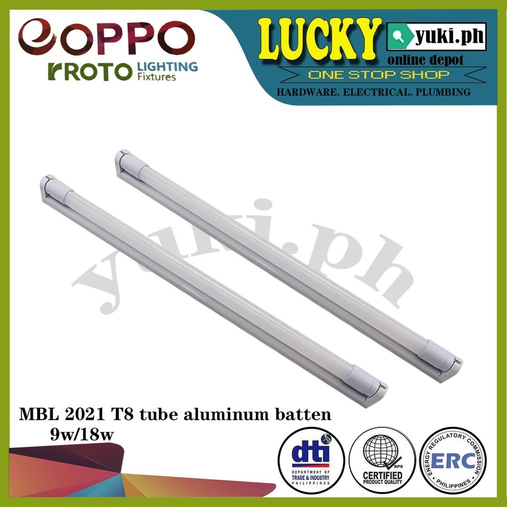 EOPPO MBL 2021 LED T8 TUBE ALUMINUM BATTEN 9W / 18W | Shopee Philippines