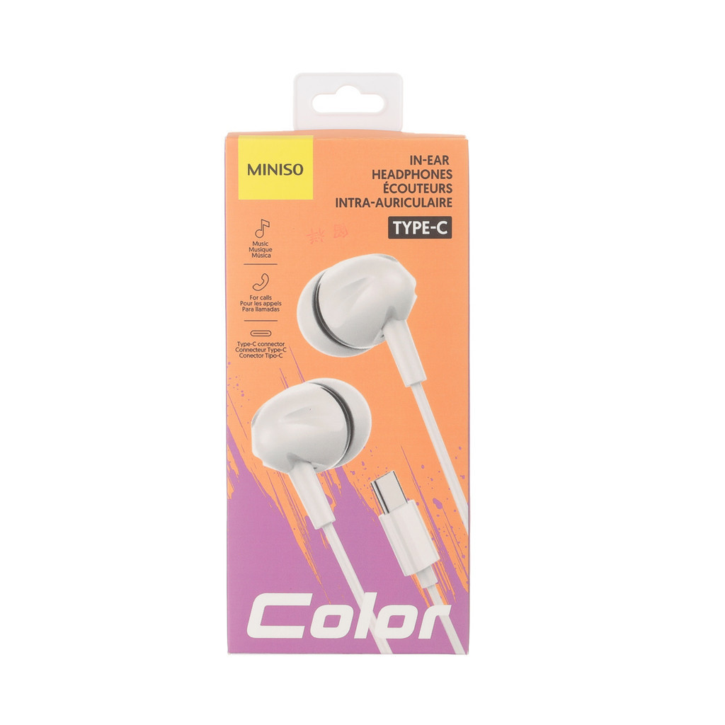 MINISO Type-C In-ear Wired Headphones with Microphone | Shopee Philippines