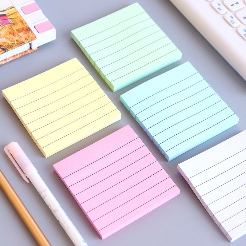 70 pages Horizontal line 75*75mm paper Memo Pad Sticky Notes Bookmark ...