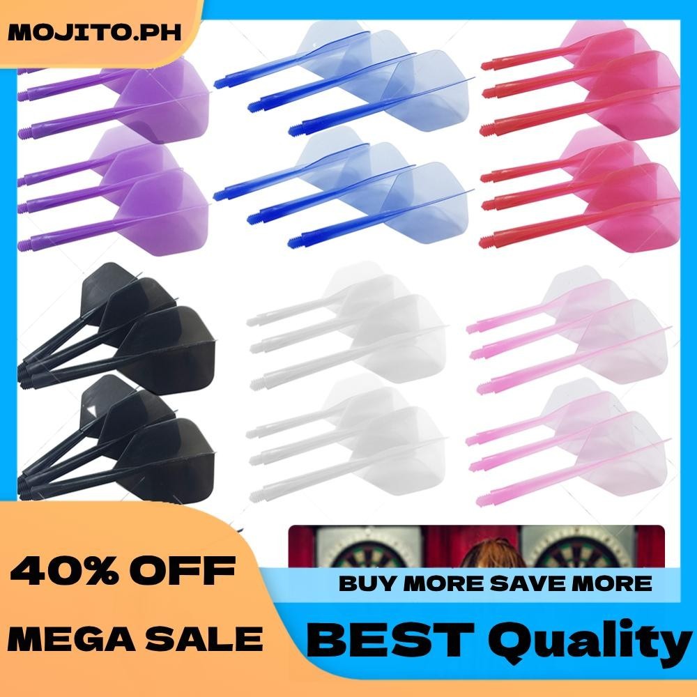 6Pcs Integrated Dart Shaft and Flights Transparent 2BA Screw in-one ...