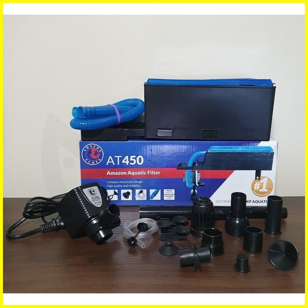 Amazon AT 450 Submersible Pump with Overhead Filter Box (10 watts) with ...