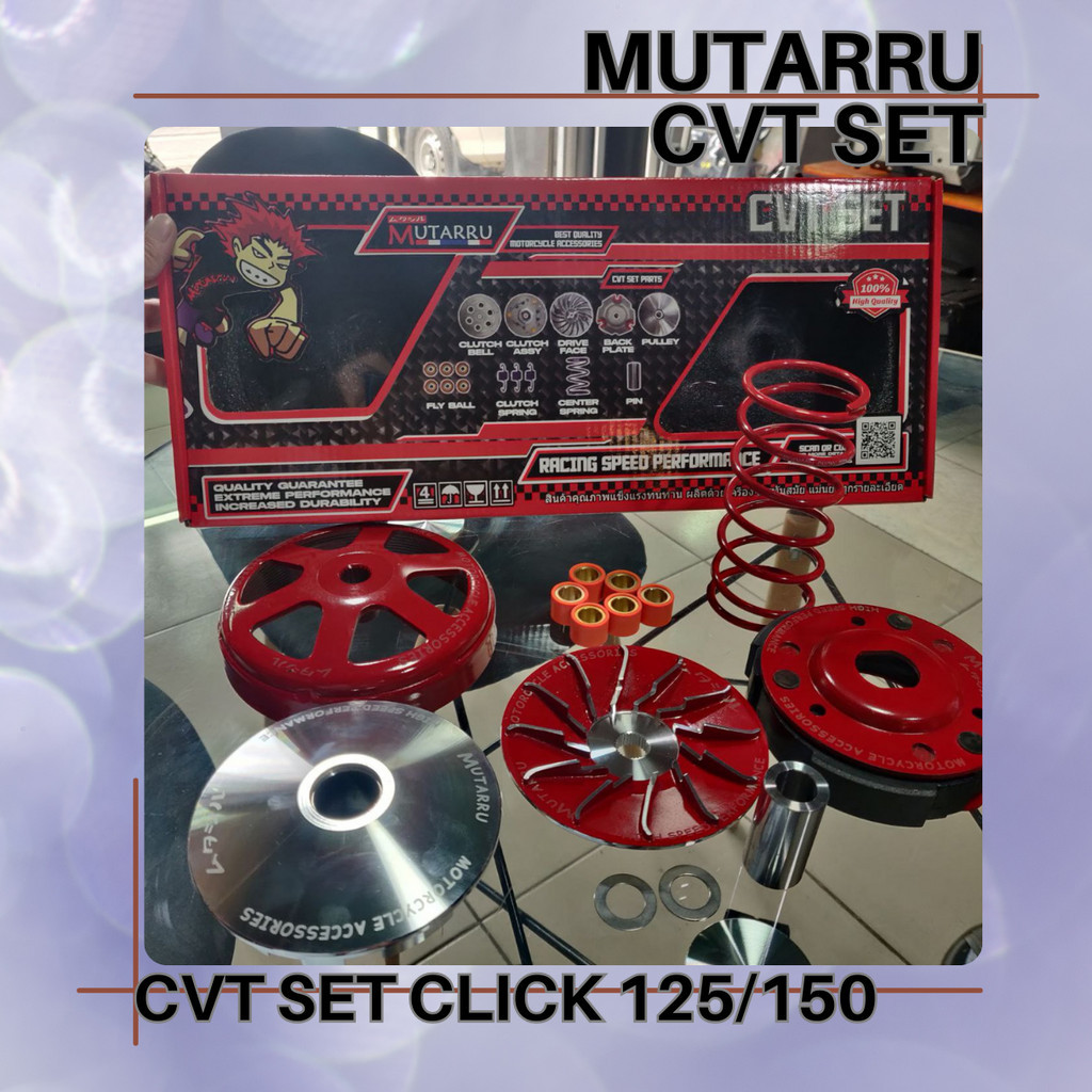 Mutarru cvt set for honda click 125/ 150 cc motorcycles ripple | Shopee ...