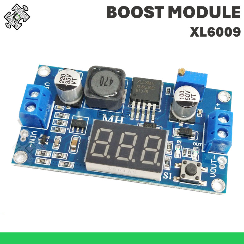 ENGLAB★XL6009 Boost Module With Display, Adjustable Boost DC-DC Converter, Step Up Power Module ...