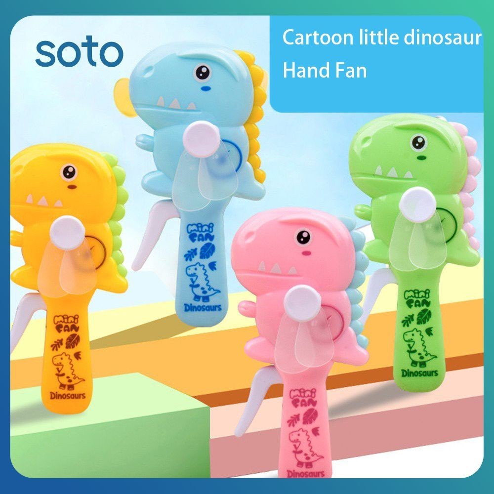 Mini Hand Press Fan Cartoon Little Dinosaur Outdoor Portable Children's ...