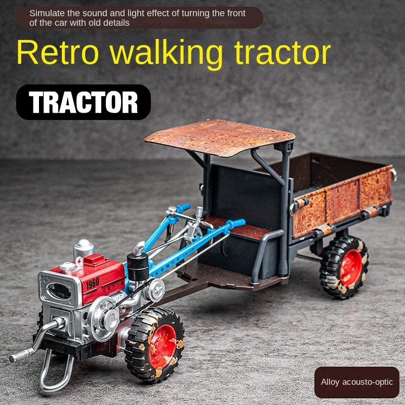 Handheld Tractor Model 1: 24 Simulation Retro Alloy Car Model Ornaments ...