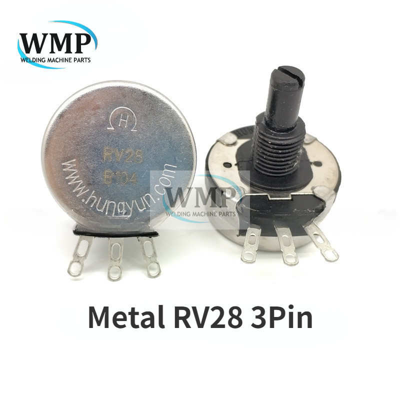 Metal RV28 Potentiometer for Welding Machine 3Pin Metal Shell RVS28P ...