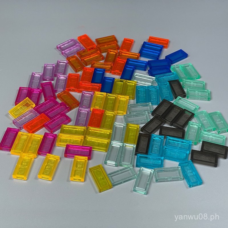 Small Particle Building Block Toys3069Transparent Glossy Tile Light ...