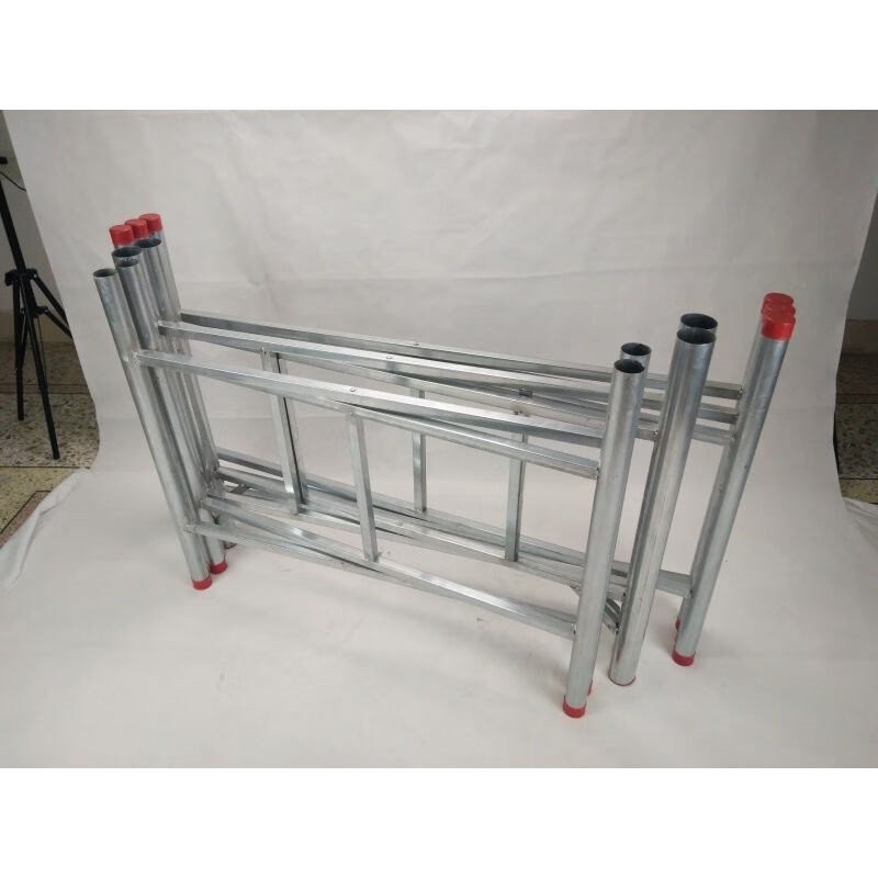 Telescopic Iron Table b Leg Four-Foot Round Table Folding Table ...