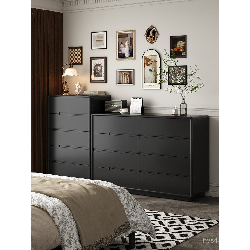 Solid Wood Chest of Drawers Bedroom Wall Storage Drawer Organizer ...