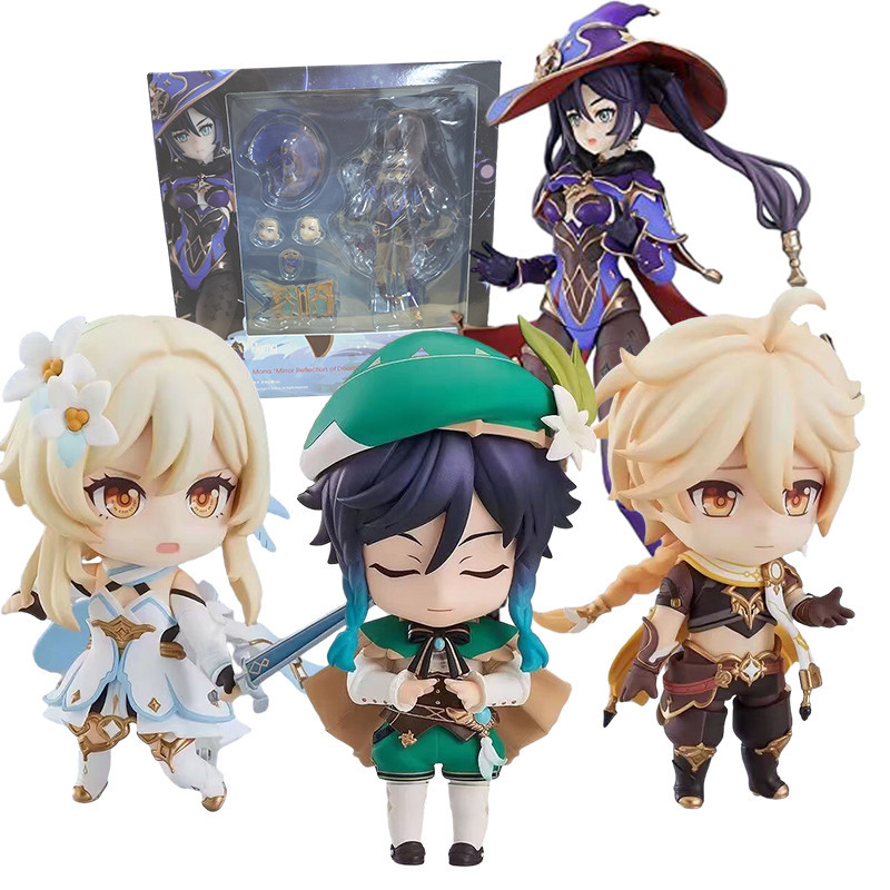 Genshin Impact Figma 548 Mona Articulado Nendoroid Lumine 1718 Aether ...