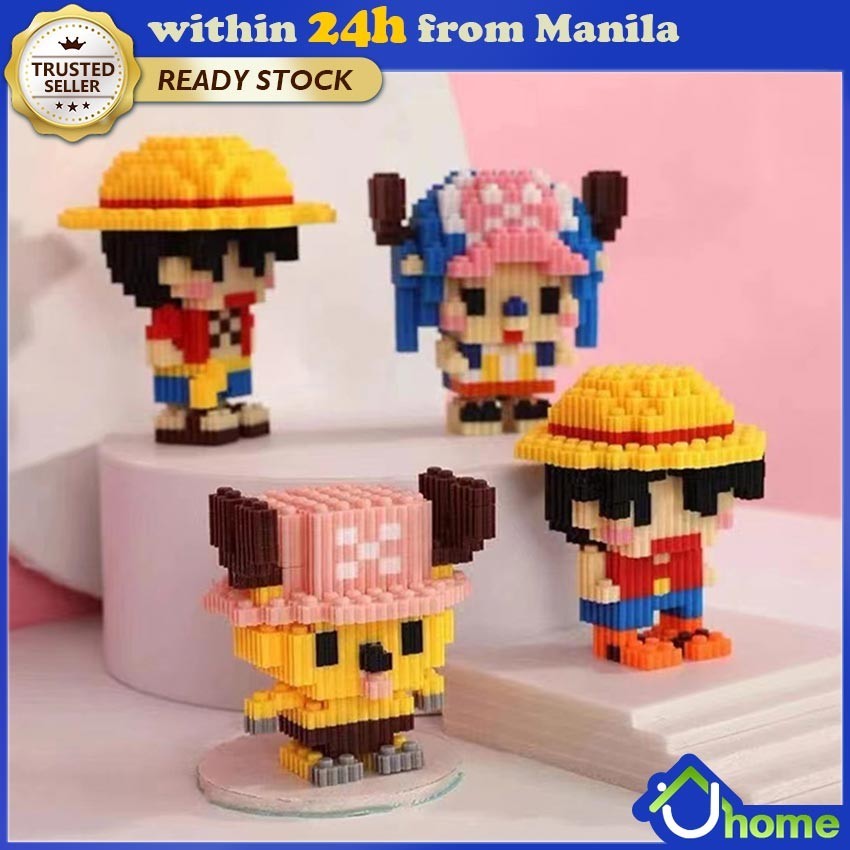 【SOYACAR】One Piece Building Blocks Assembly Mini Size Anime Figure ...