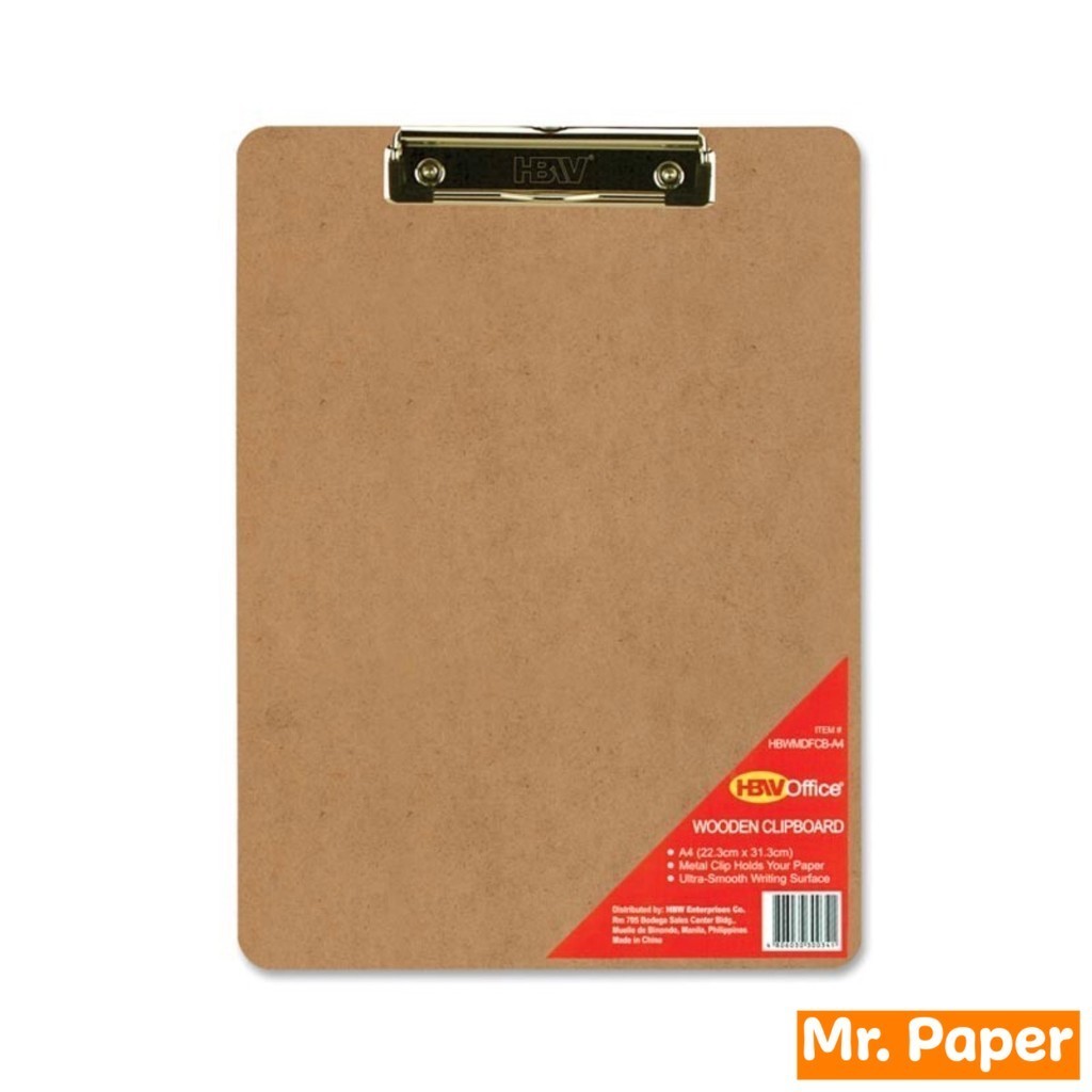 HBW Office Clipboard | Plastic Wooden | Clip Board | Mr. Paper | Shopee ...