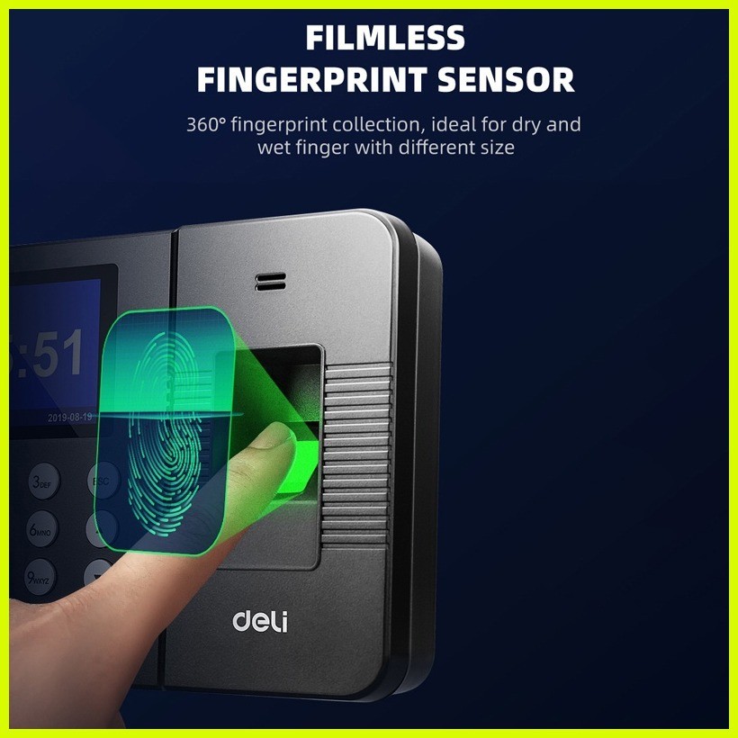 【hot sale】 Deli 3960 attendance machine fingerprint check-in machine ...