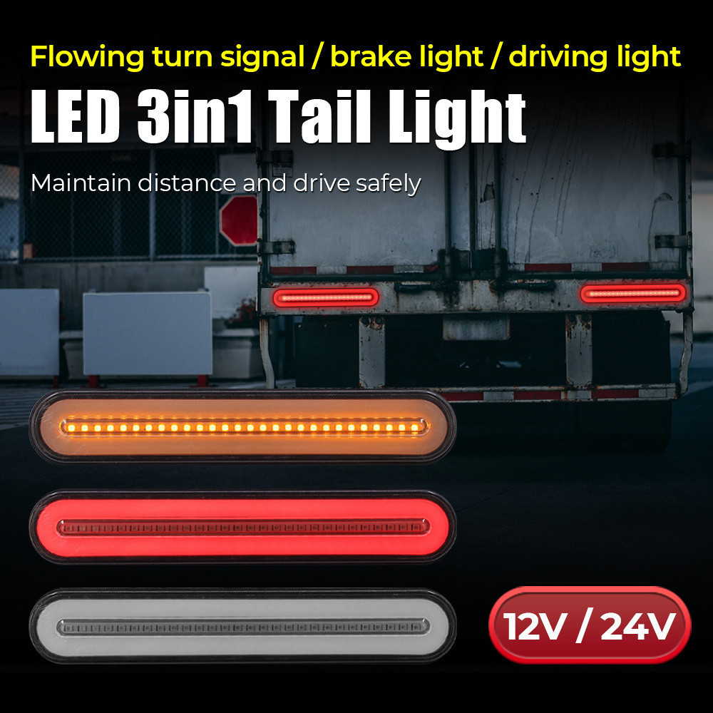 [Immediate delivery]2PCS Waterproof Trailer Truck Brake Light Stop ...