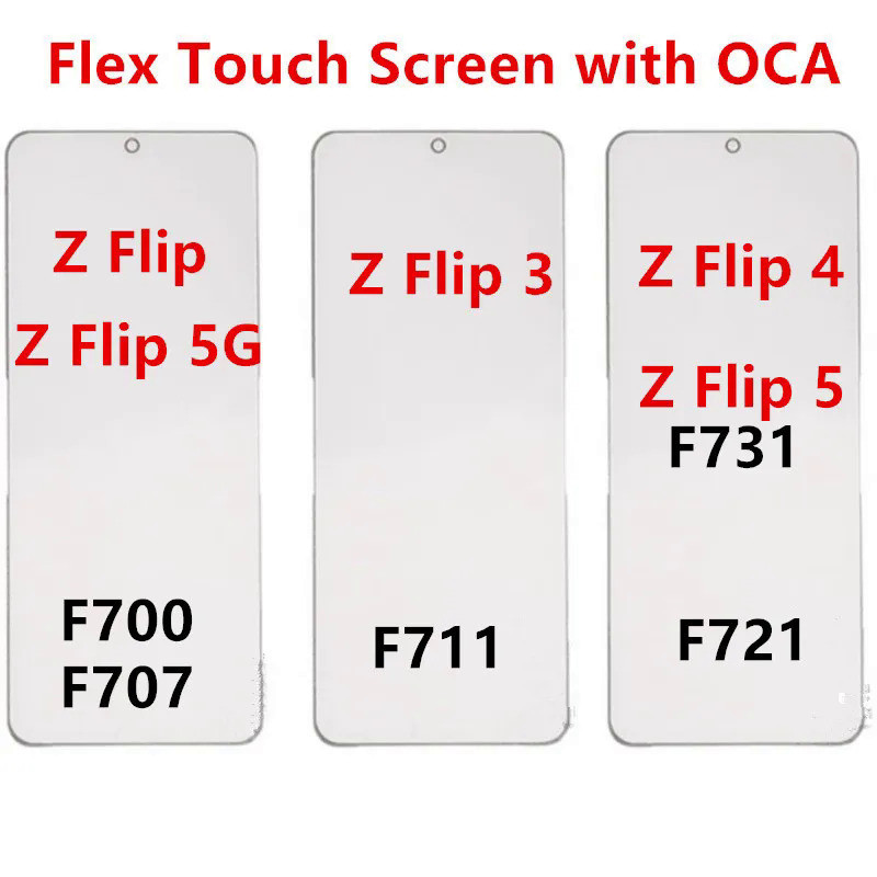 Outer Screen For Samsung Galaxy Z Flip 5 5G 3 4 F721 F700 F707 F711 ...