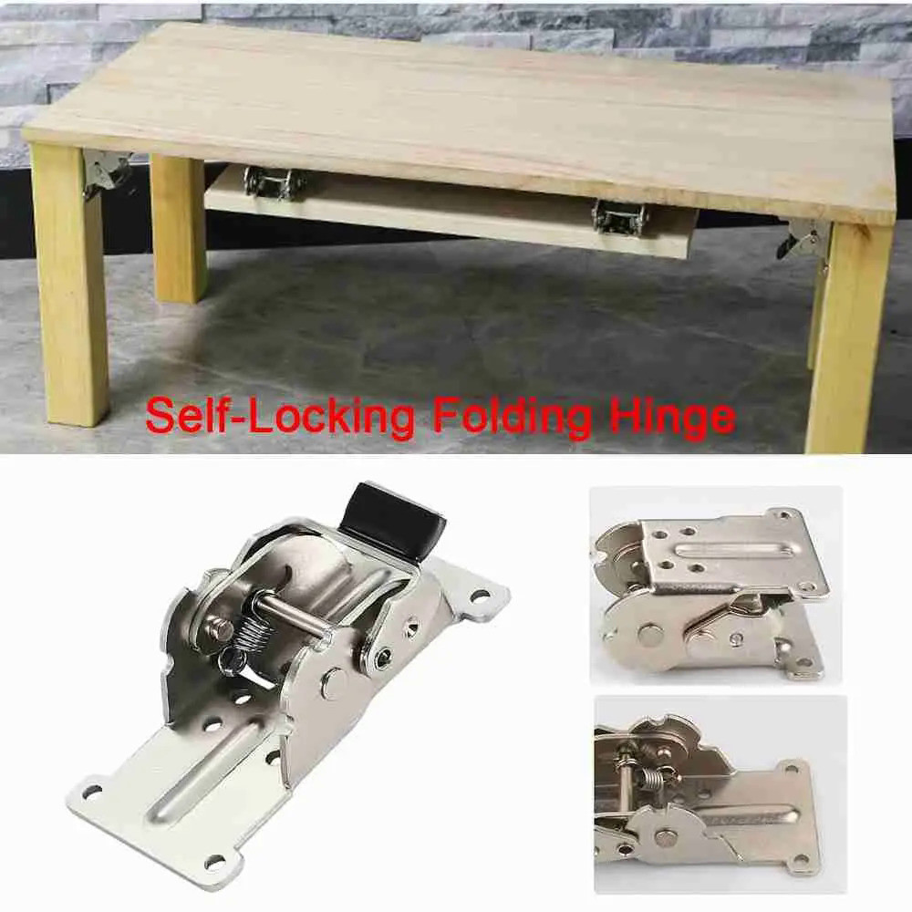 90/180 Degree Self-Locking Folding Hinge Table Legs Chair Extension ...
