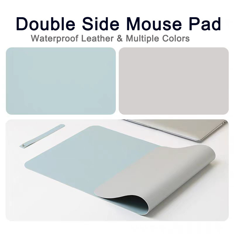 Double Sided Mouse Pad 70*30cm PU Leather Mouse Pad Large Waterproof ...