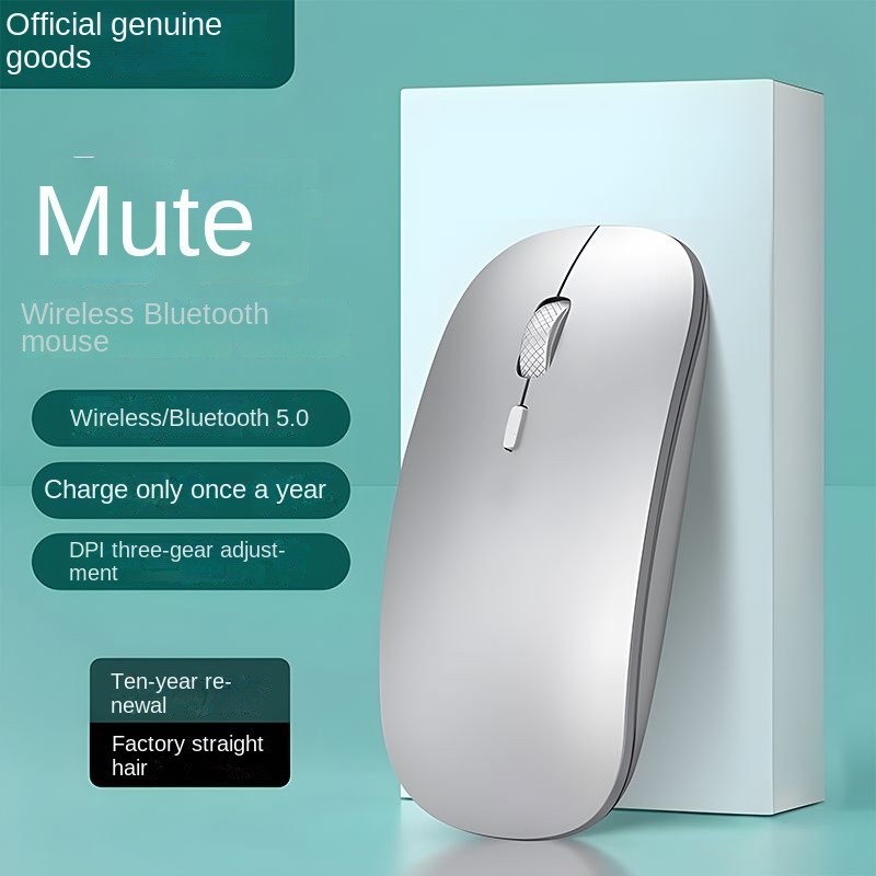 Wireless Mouse Rechargeable Mute Bluetooth Dual-Mode Home Office Laptop ...