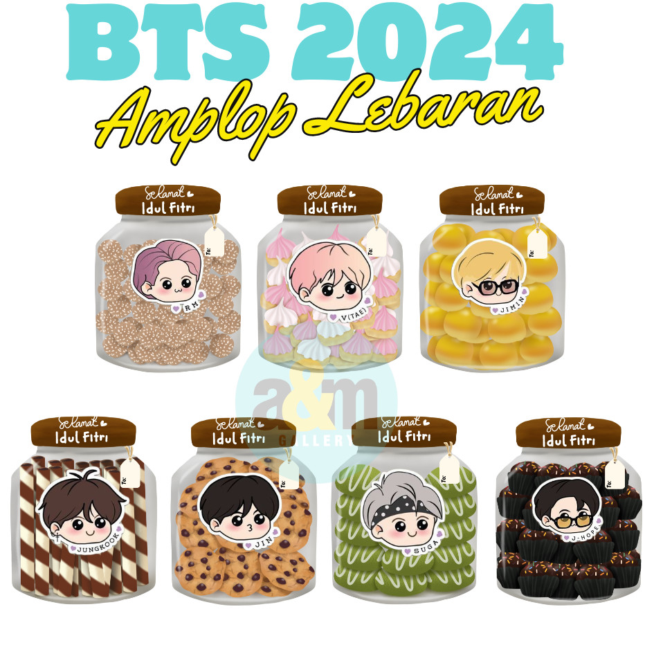 Eid Envelope 2025 BTS Korea Limited Edition Envelope Jimin Jin Suga ...