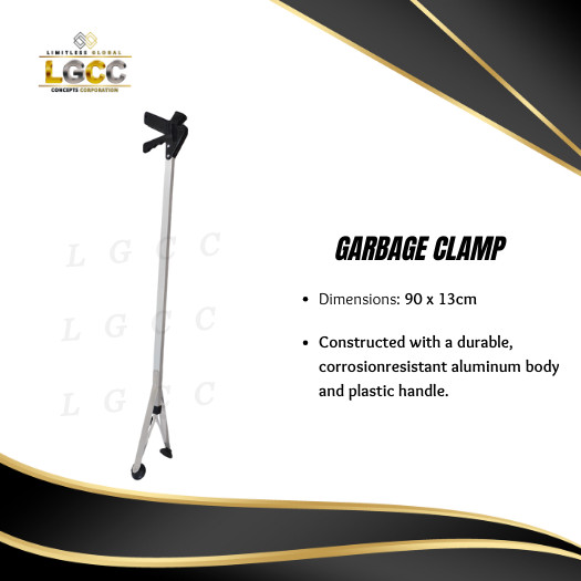LGCC Garbage Clamp (Aluminum Body) Metal Extra Long Pick Tool Garbage ...