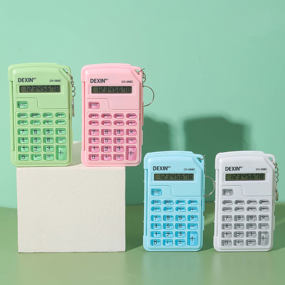 Mini Flip Cover Calculator 8 Digits Display/battery Creative Keychain ...