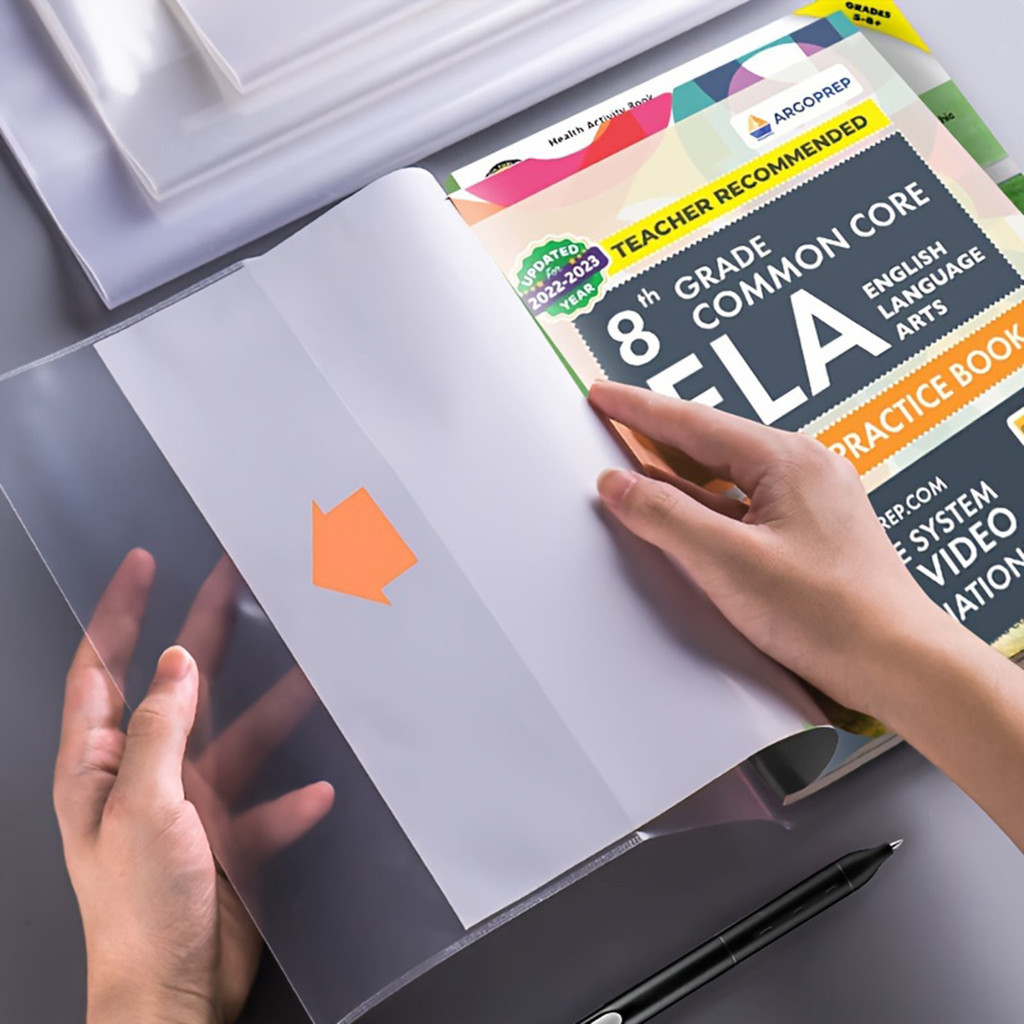 10PCSA4/16K/22K Transparent Plastic Book Cover Self-Adhesive Closure ...