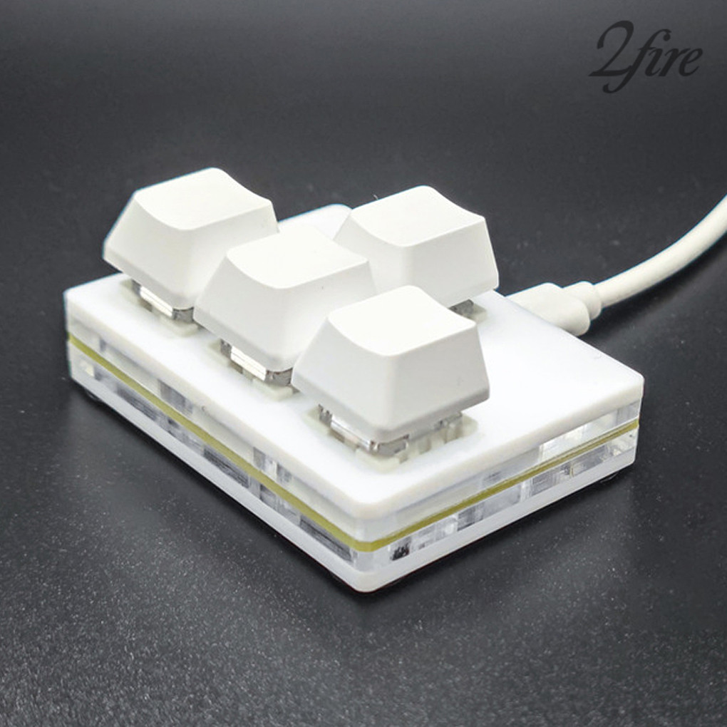 USB 4 Keys Mechanical Mini Keyboard Portable Small Tablet Gaming ...
