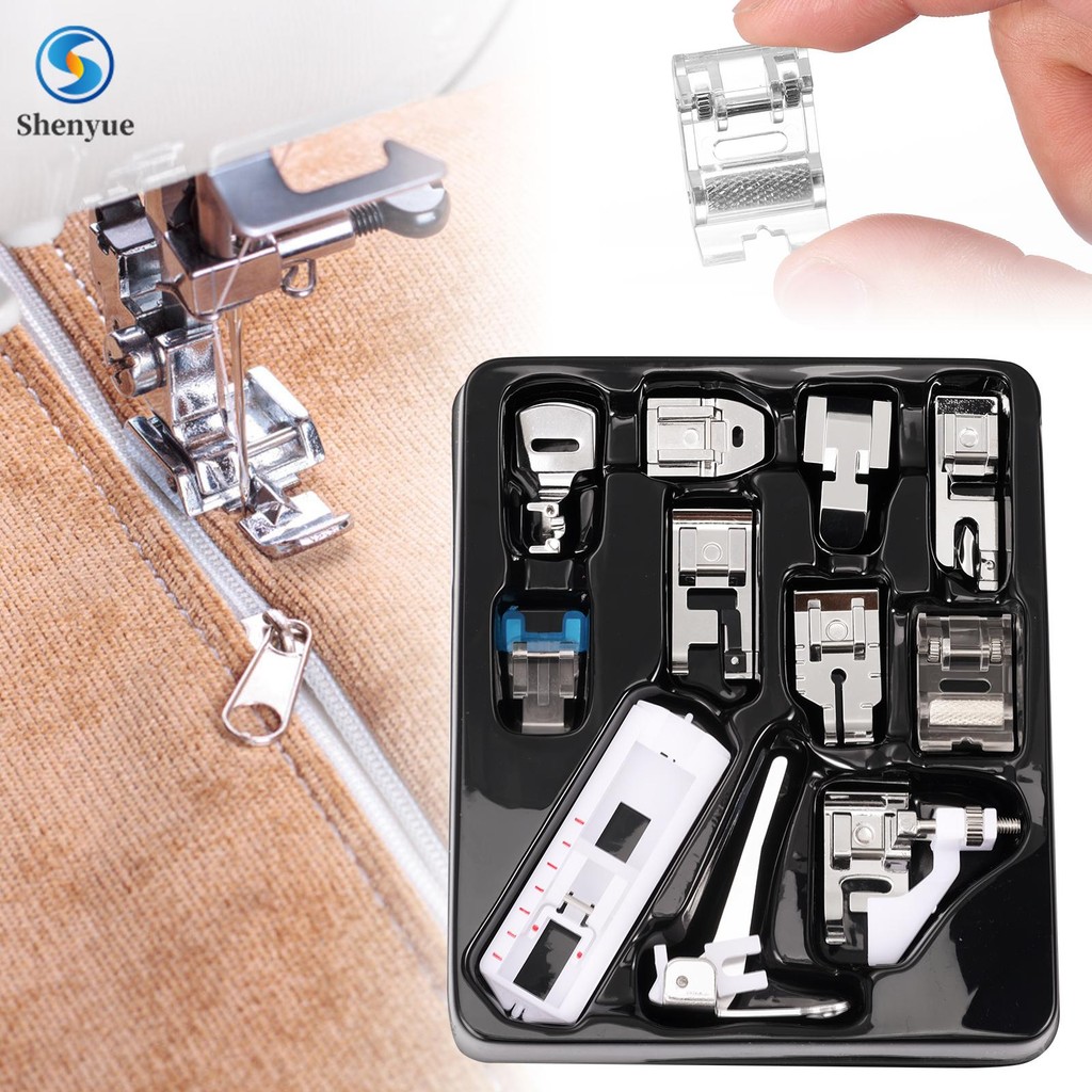 11Pcs Sewing Machine Presser Foot Set Sewing Presser Feet Easy Install Snap On Presser Foot ...