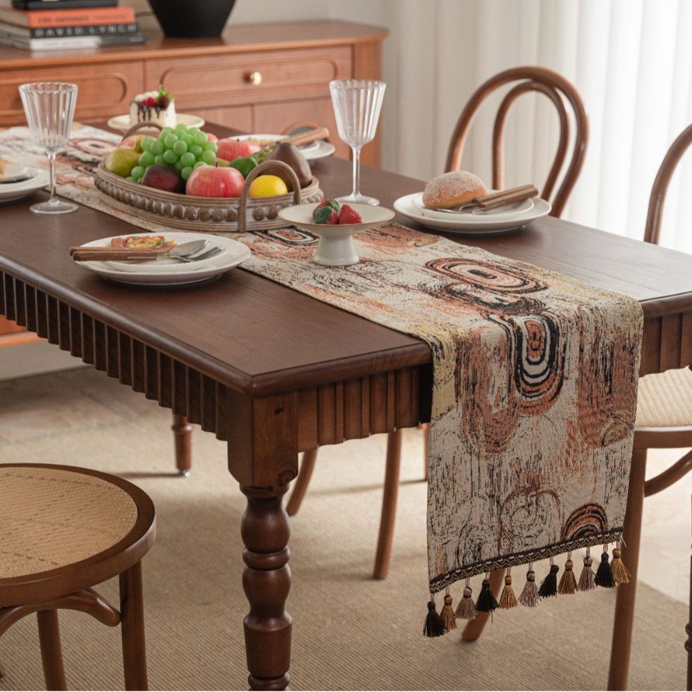 Cotton Tablecloth Table Runner Nordic Jacquard Table Runner Farmhouse ...