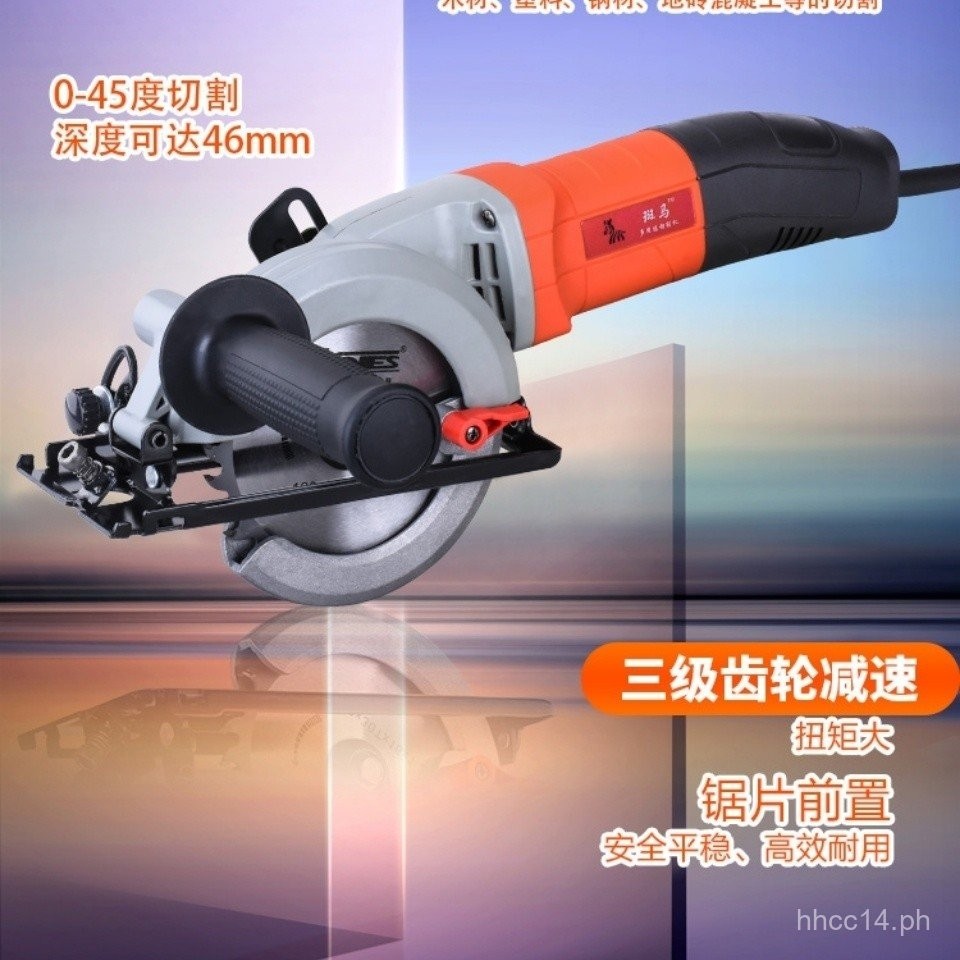 Mini Electric Circular Saw Handheld Saw Woodworking Cutting Saw Household Electric Saw Multi ...