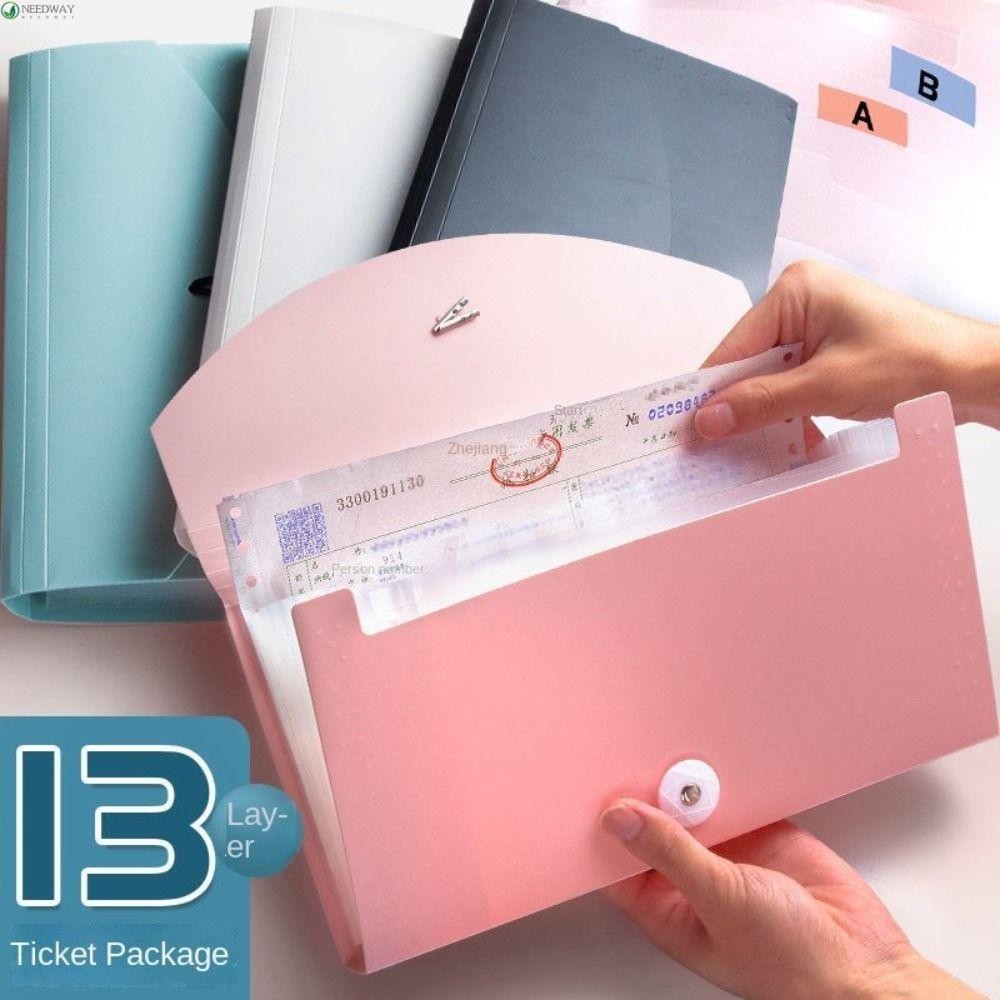 NEEDWAY Accordion File Folder Receipt Cards Paper Folder Bill Storage ...