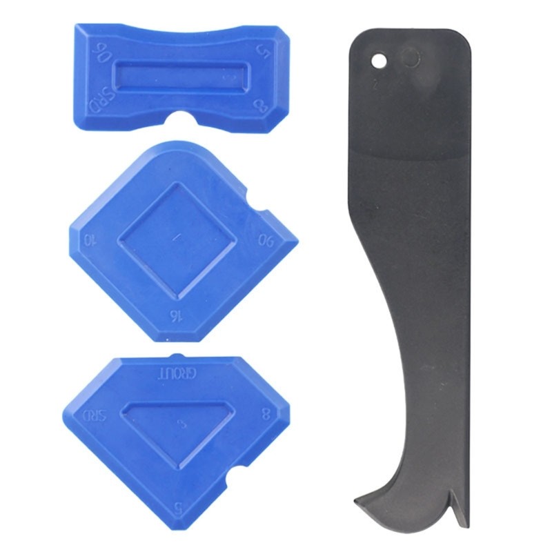 HL 4Pcs Silicone Sealant Tool Spreader Finish Kit Caulking Tile Grout ...