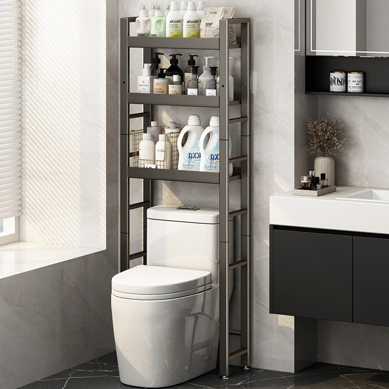 Bathroom Storage Rack Wall-Mounted Multi-Layer Washroom Bathroom ...