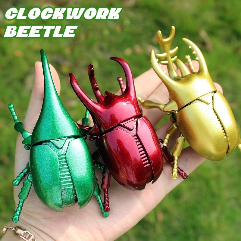 1pc Creative Clockwork Beetle Moving Insect Model Simulation Toy Gift ...
