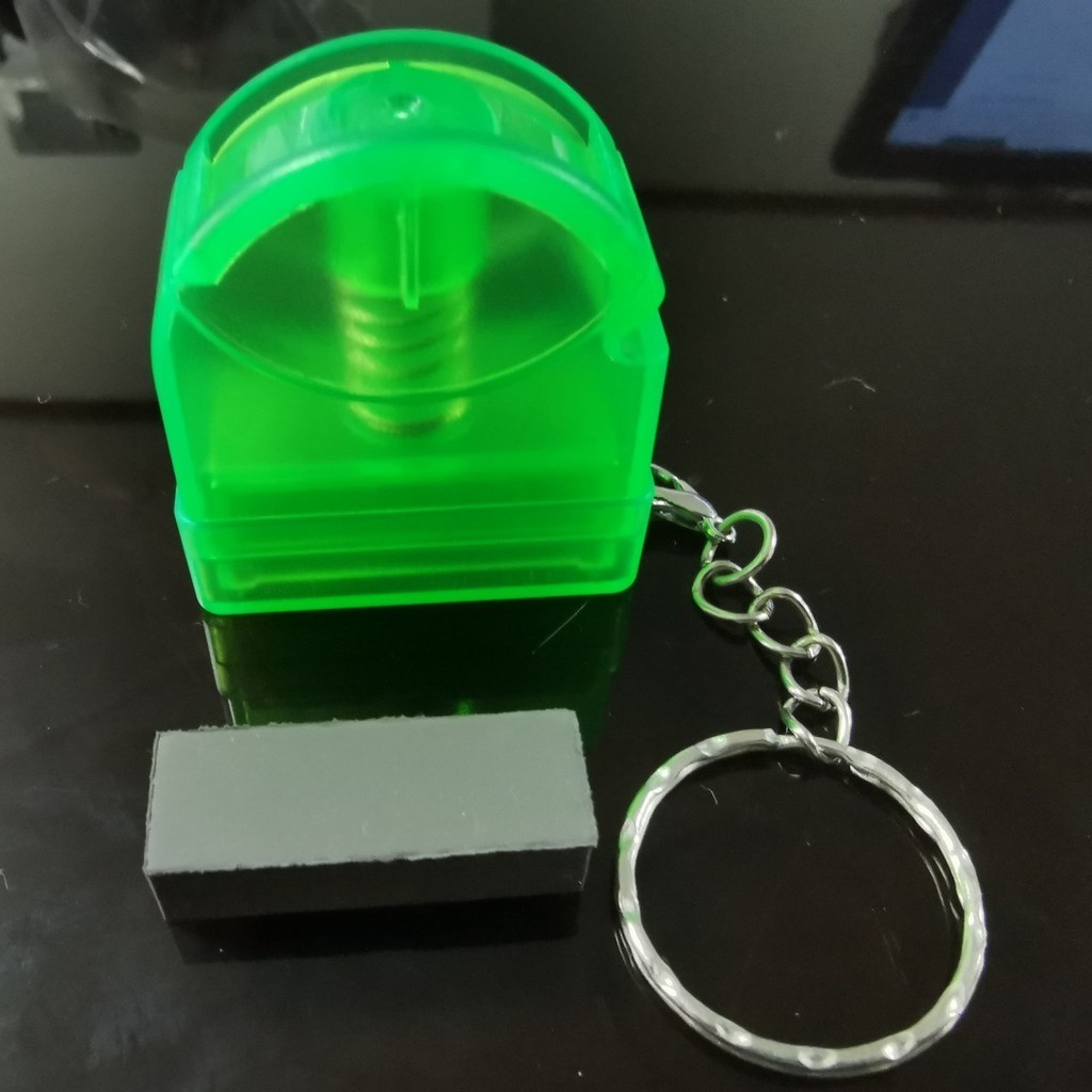 BLANK CASE NO PRINT NO NAME Neon Stamp 10 x 28mm Keychain with Foam and ...