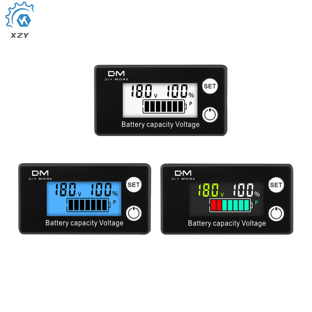 Battery Capacity Monitor 8 to 100v Battery Meter 12v 24v 48v Battery ...