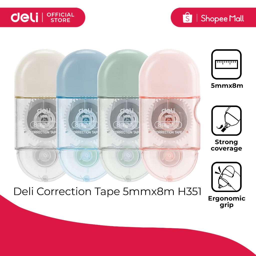 Deli H351 Correction Tape 5mm×8m | Shopee Philippines