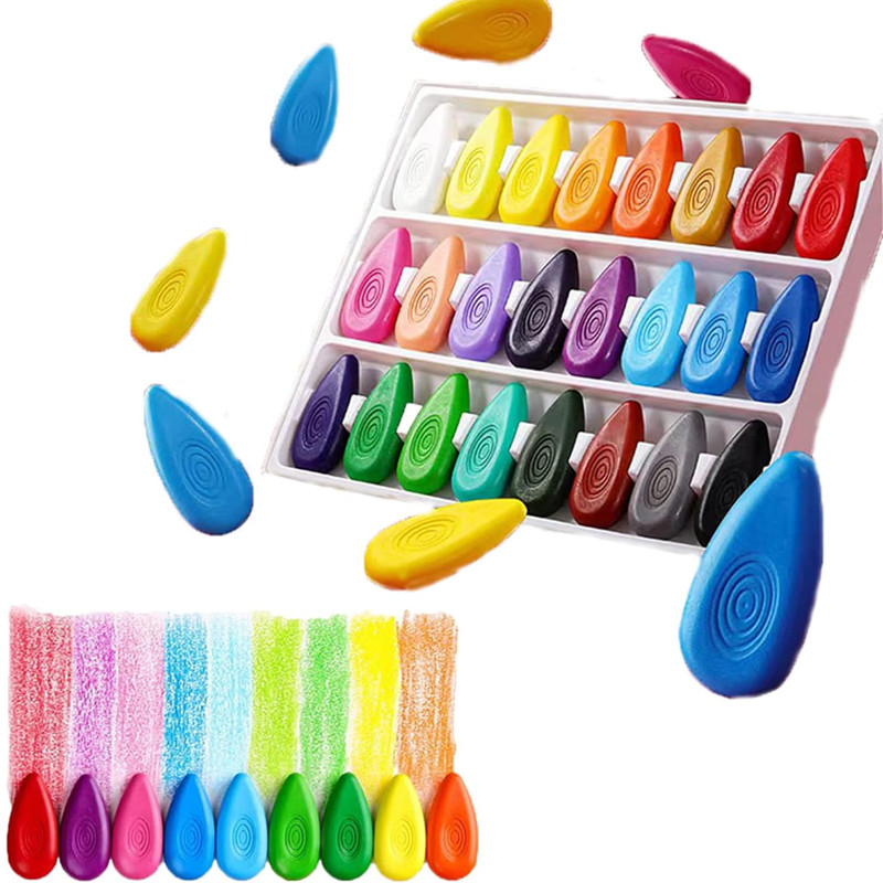 12/24/36 Color waterproof crayons safe non-toxic school supplies ...