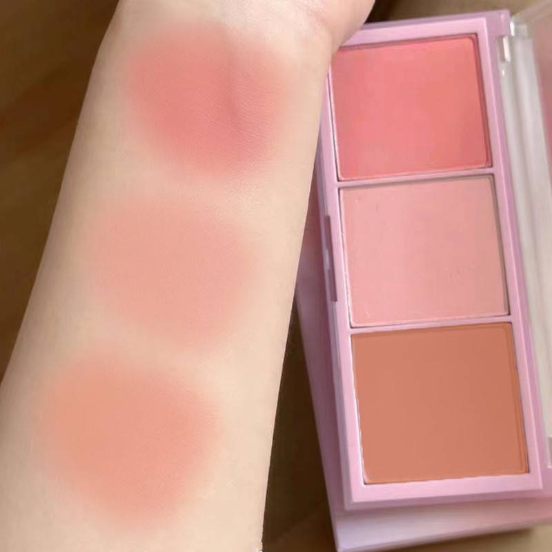 3Colors Matte High Pigment Blush Soft Waterproof Powder Naturally ...